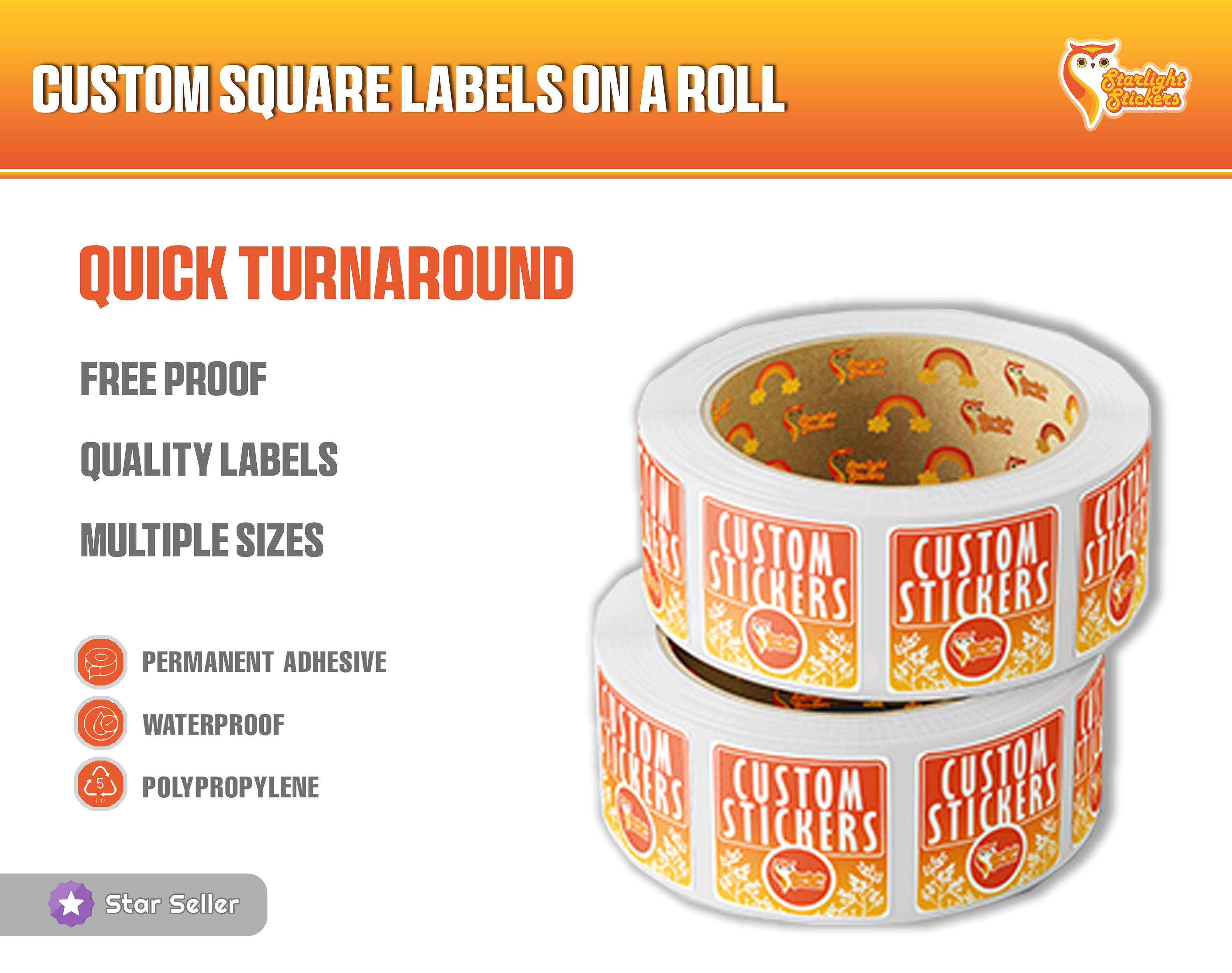 Square Labels – Starlight Stickers